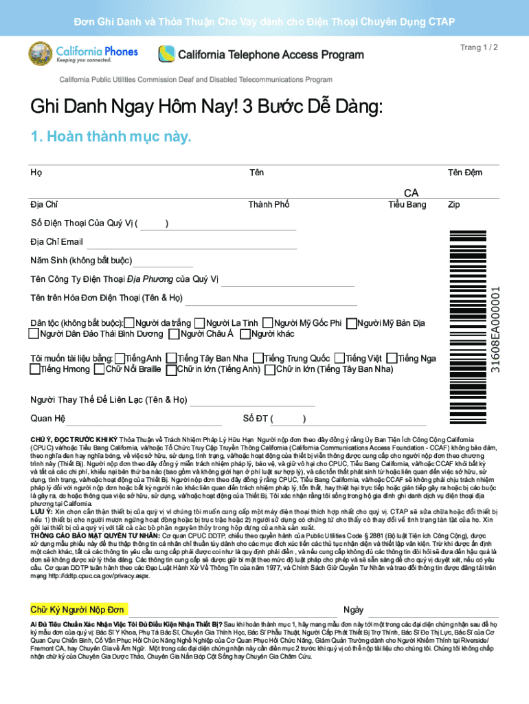 Fillable Online ddtp cpuc ca Chng trnh Cu tr Vay Th chp California l g? Fax Email Print - pdfFiller