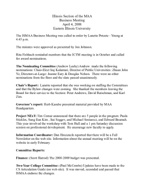 Fillable Online sections maa ILLINOIS SECTION of THE MATHEMATICAL ...