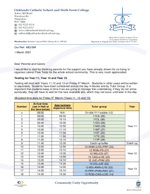 Fillable Online Letter-to-Parents-Year-11-and-Sixth-Form-LFT- ... Fax ...
