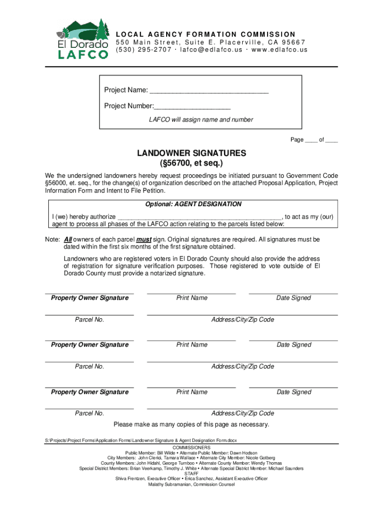 Fillable Online LAFCO APPLICATION INSTRUCTIONS AND INFORMATION Fax ...