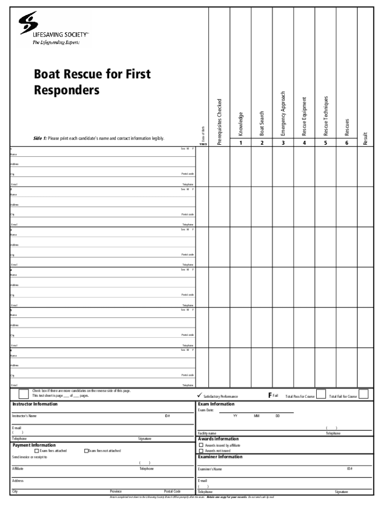 Fillable Online Boat Rescue for First Responders Fax Email Print ...