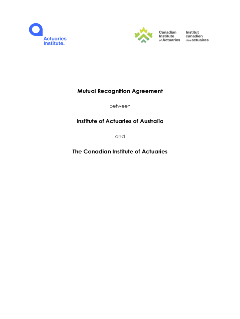 Fillable Online Mutual Recognition: The CAS and the IAI Enter Agreement ...