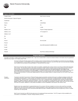 Fillable Online University of Saint Francis - Fort Wayne Fax Email Print - pdfFiller