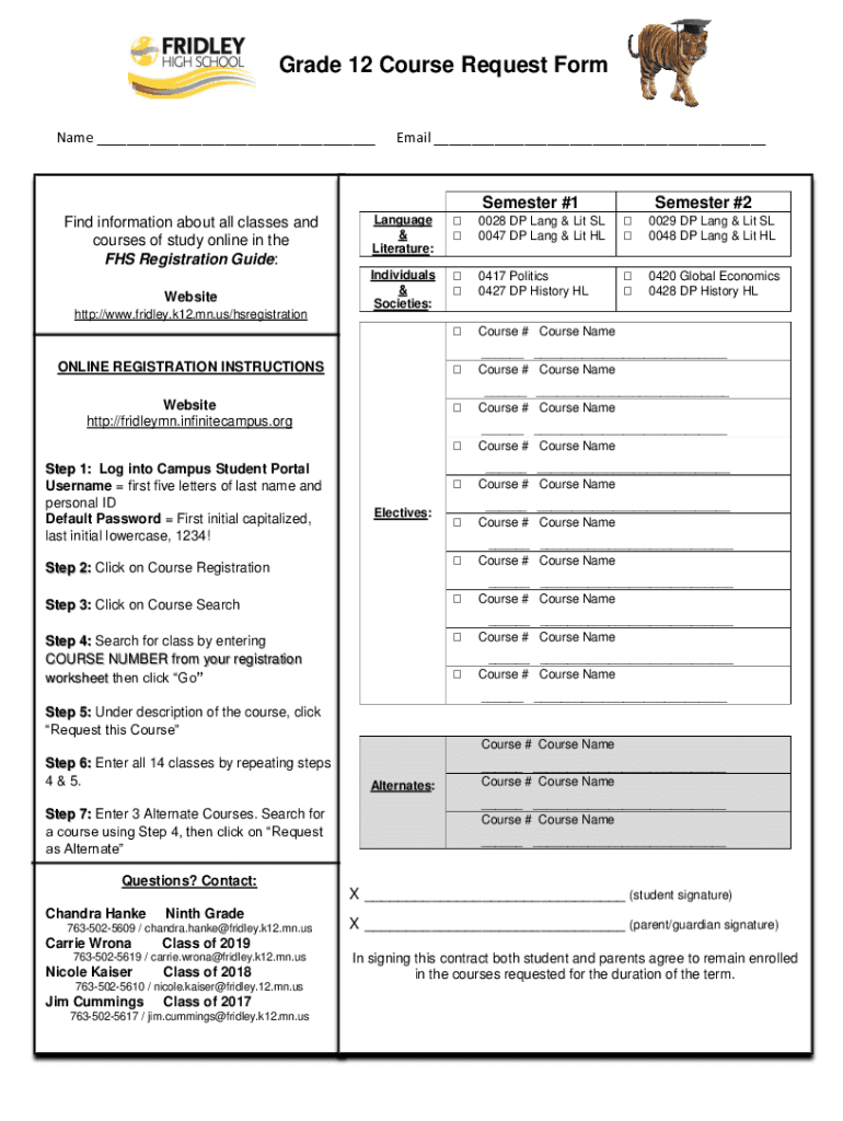 Fillable Online Dual Credit NEW* Course Request Form Fax Email Print - pdfFiller