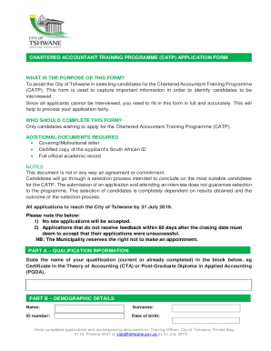 Fillable Online Chartered Accountant Training Programme (CATP ...