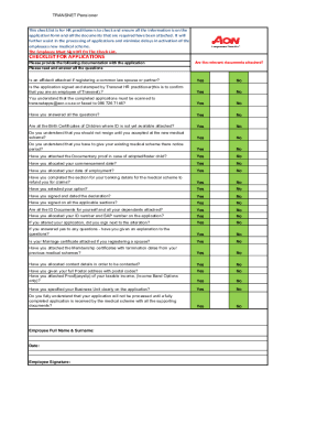 Fillable Online Aon Healthcare for Transnet Employees Fax Email Print ...