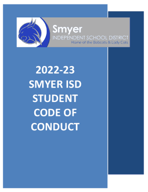 Fillable Online Smyer ISD Student Handbook - 202223 School Year Fax ...