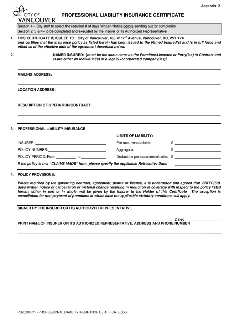 Fillable Online bids vancouver request for proposals - selection of ...