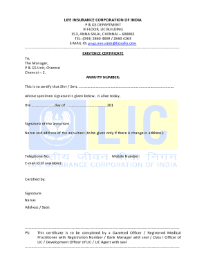 Fillable Online HomeOfficial website of Life Insurance Corporation of ...