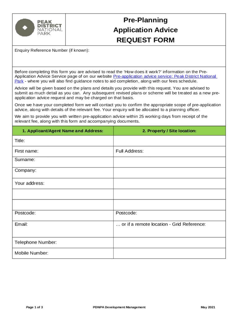 Pre-planning application advice - Here. Now. All of us. Doc Template ...