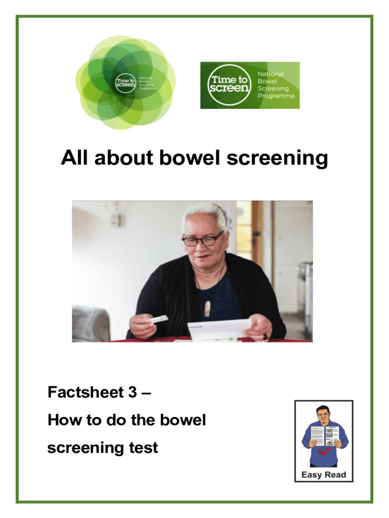 Fillable Online Bowel Screening - People's views of the initial information ... Fax Email Print ...