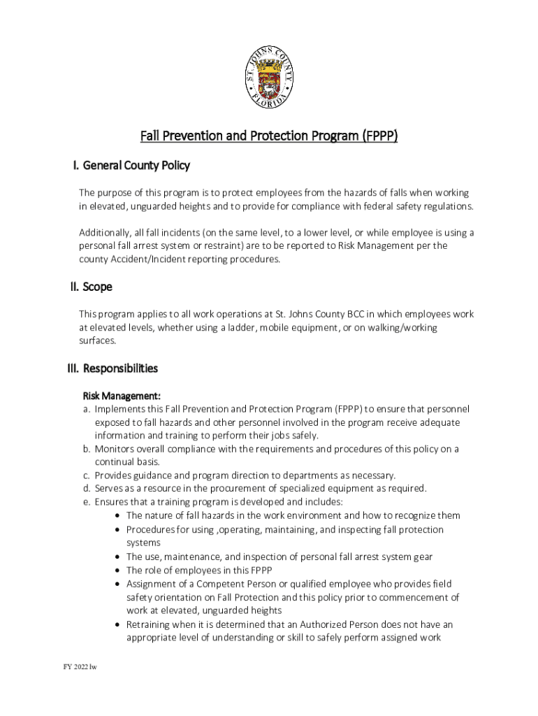 Fillable Online ec sjcfl Fall Protection - Industrial Safety - Safety ...