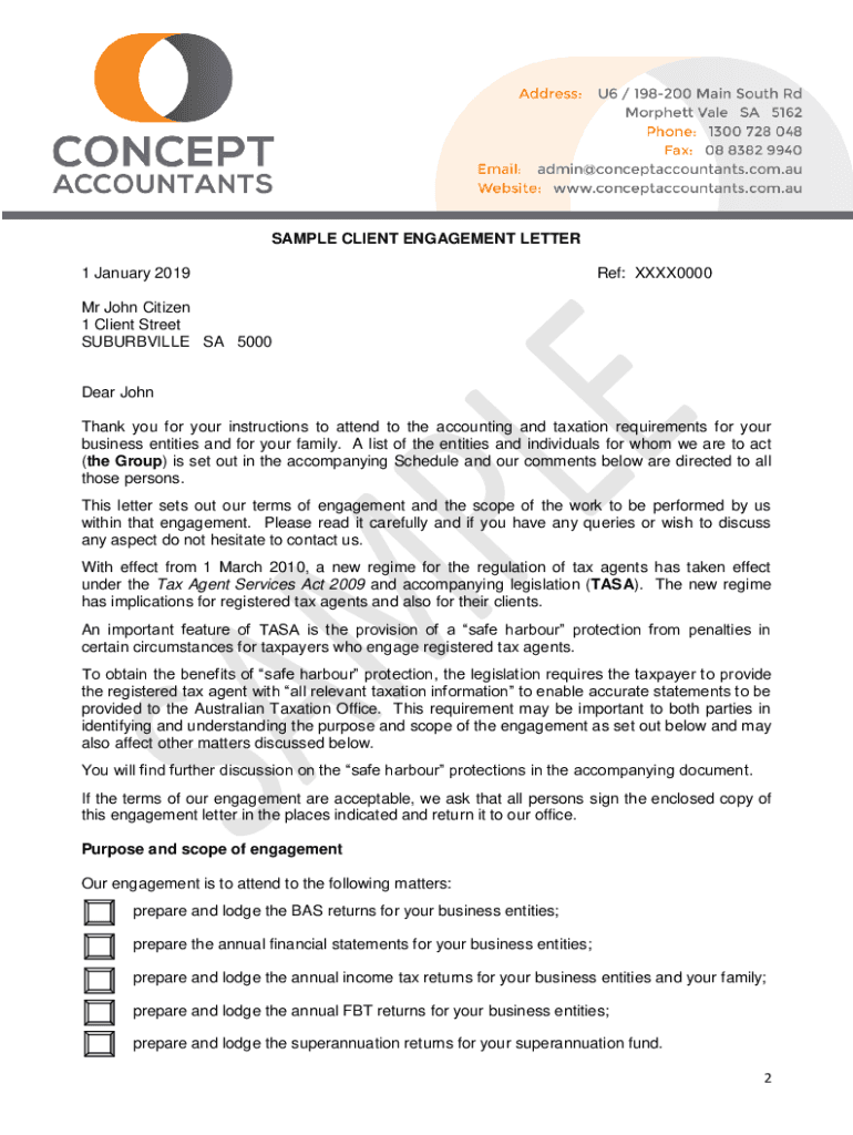 Fillable Online How to write an accounting engagement letter (template ...