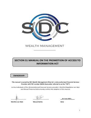 Fillable Online SD-HR-MAN-01 PAIA Section 51 Manual - Senet Companies ...