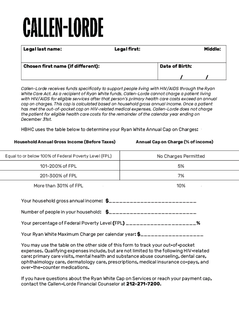 Fillable Online Ryan White Worksheet Fax Email Print - pdfFiller