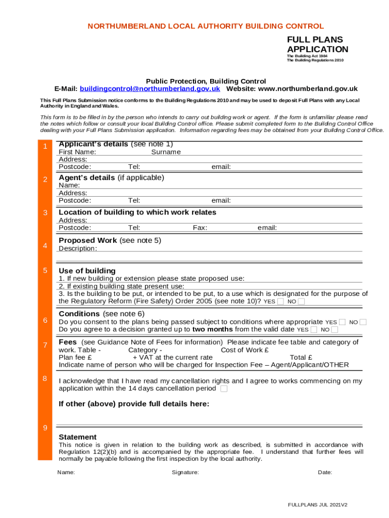 Search for a Building Regulation Application Doc Template | pdfFiller