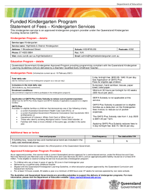 Fillable Online Statement of fees 2021 Fax Email Print - pdfFiller