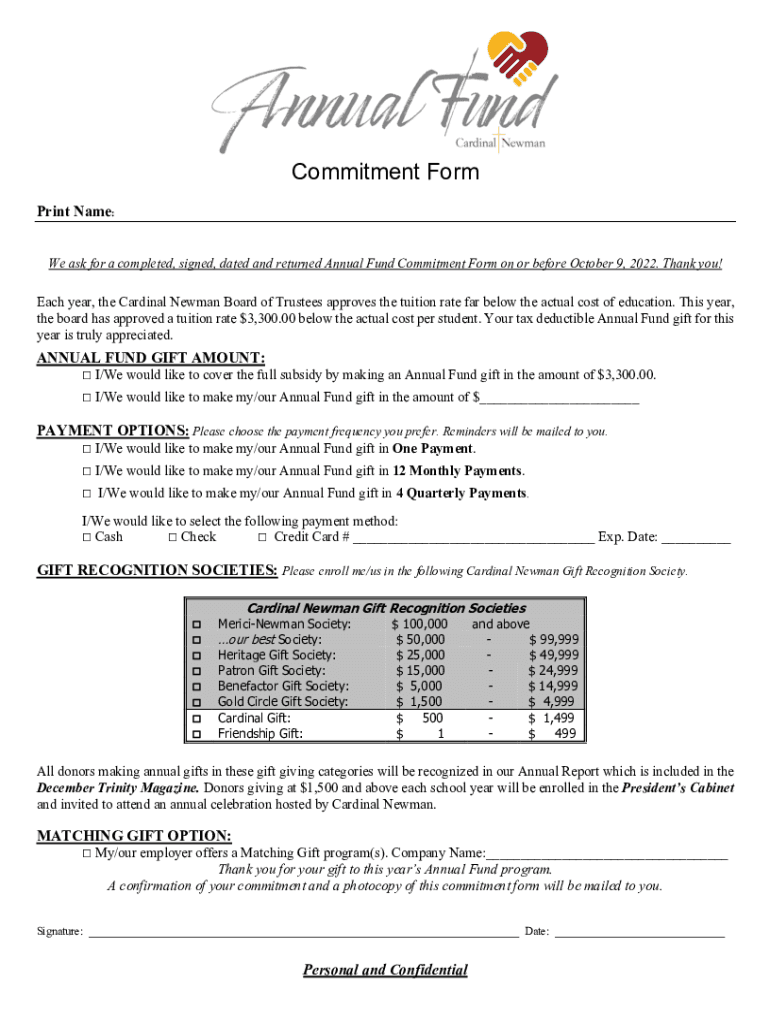 Fillable Online Commitment Form-Parents.docx Fax Email Print - pdfFiller