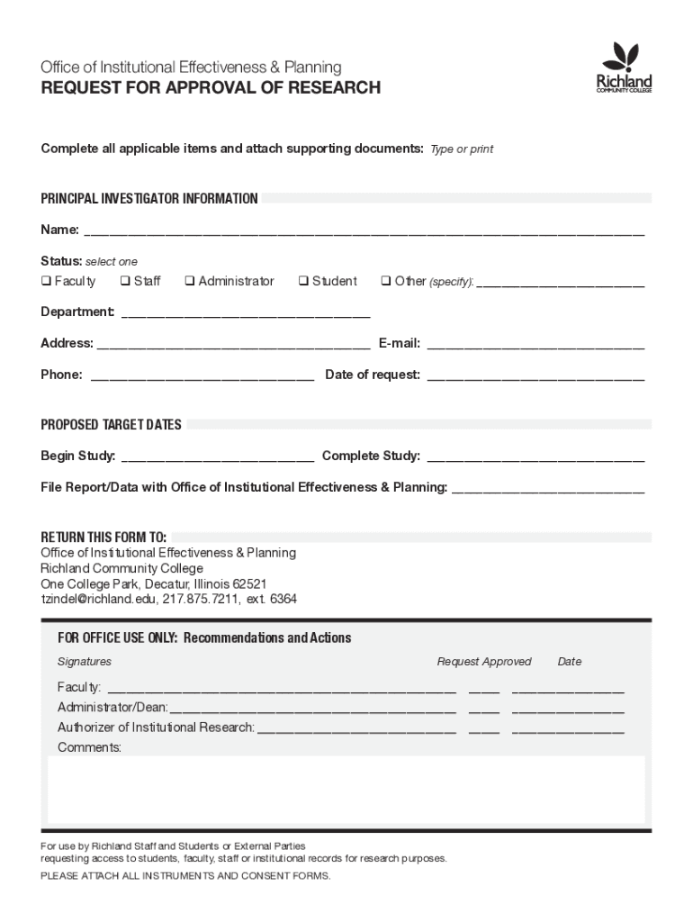 Fillable Online Office of Institutional Effectiveness - Division of Academic Affairs Fax Email ...