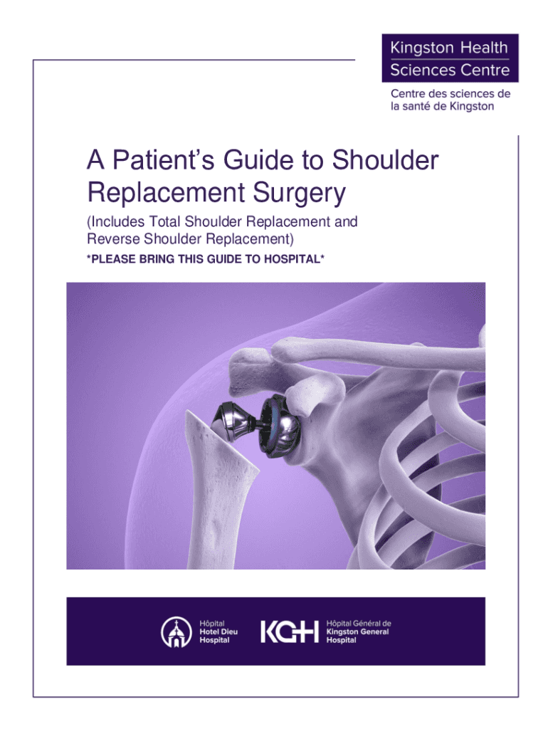Fillable Online A Patient's Guide to Shoulder Replacement Surgery Fax ...