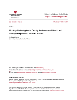 Fillable Online Municipal Drinking Water Quality: Environmental Health ...