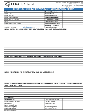 Fillable Online client compliment submission form Fax Email Print ...