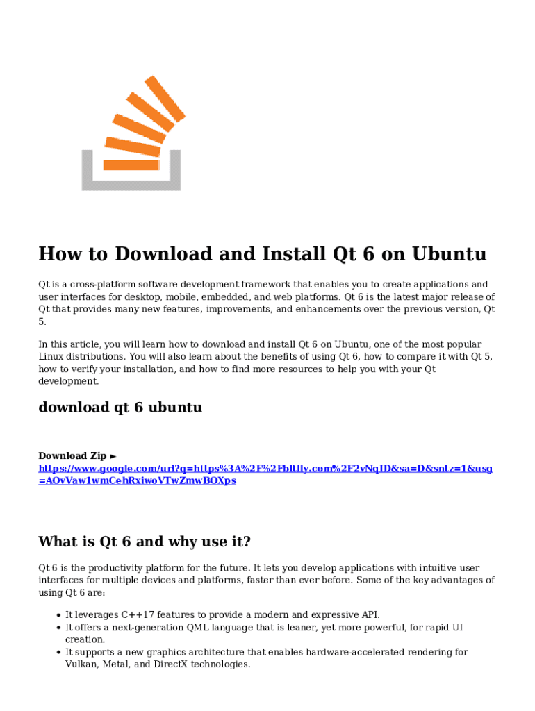 Fillable Online Qt 6 For Ubuntu Learn How To Build And Deploy Qt Applications On Linux Fax