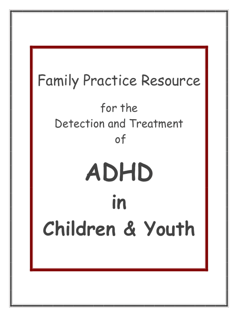 Fillable Online New ADHD statements aimed at helping primary care ...
