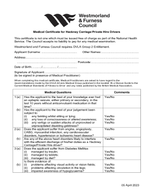 Fillable Online Driver's Medical Certificate. Driver's Medical ...