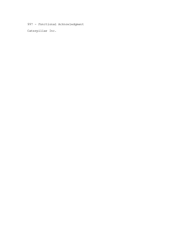 Fillable Online EDI 997 Sample - Functional Acknowledgment - Cleo Fax ...