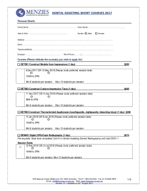 Fillable Online Short-Course-Application-form.pdf Fax Email Print ...