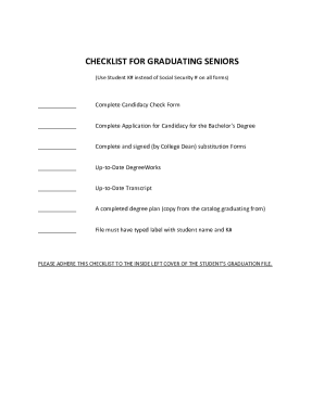 Fillable Online Use This High School Graduation To-Do List to Keep ...