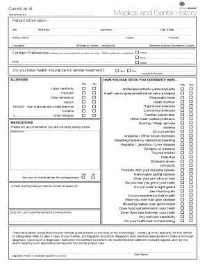 Fillable Online Confidential Patient Details and Medical History Form Cork ... Fax Email Print ...