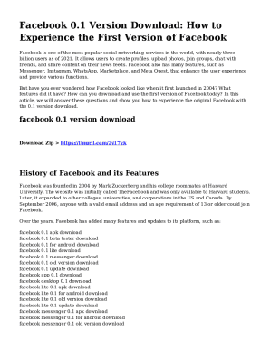 Fillable Online When was Facebook created and who had the first account ...