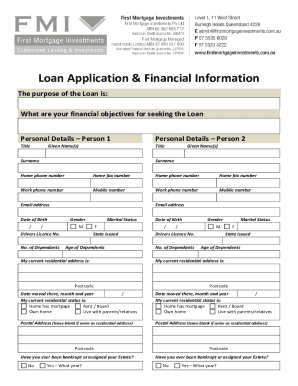 Fillable Online Create a loan application packet Fax Email Print ...