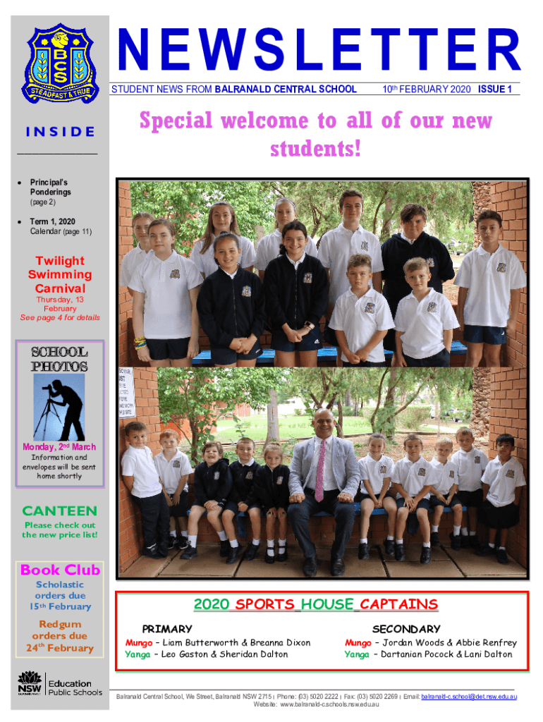 Fillable Online AA1 - Principals Newsletter 2 1 .pdf - STUDENTS IN ALL ... Fax Email Print ...