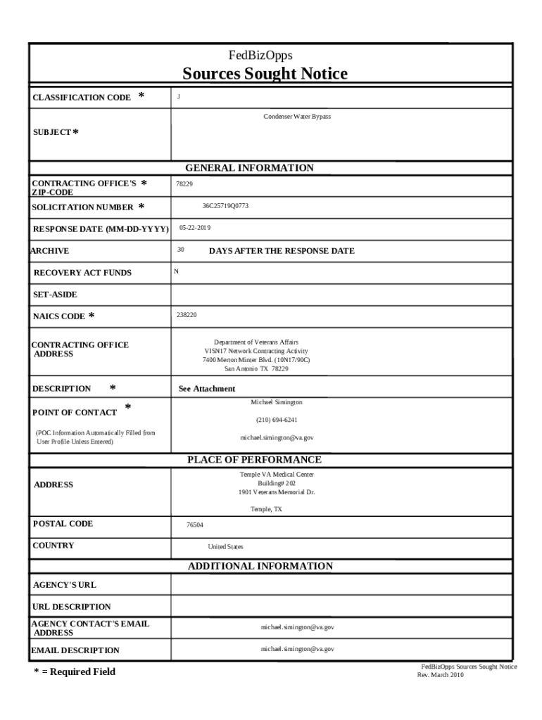 sources sought template.pdf Doc Template | pdfFiller