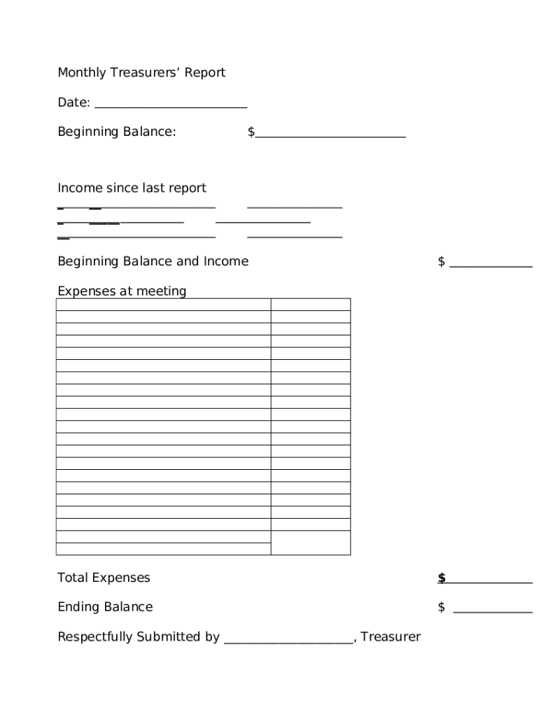 The Ultimate PTA Treasurer Report Template - FutureFund Doc Template ...