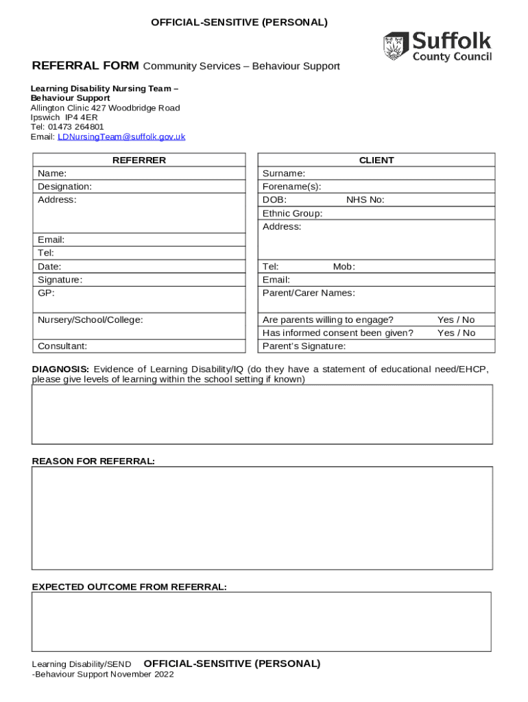 LD Team Referral feb23 Doc Template | pdfFiller