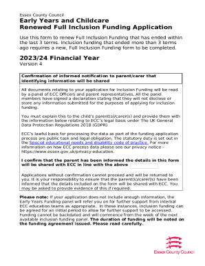 Inclusion funding - Essex Early Years and Childcare Doc Template ...