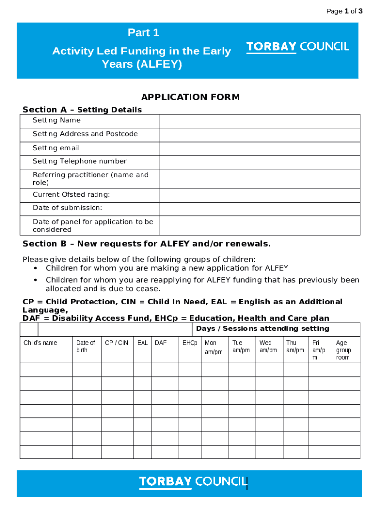 early years inclusion funding 2022 - 2023 setting review Doc Template ...