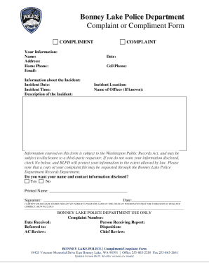 Fillable Online Police Public Records and Disclosure Requests Fax Email ...