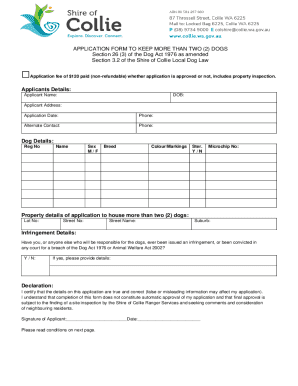 Fillable Online Application-to-keep-more-than-2-dogs. ... Fax Email ...
