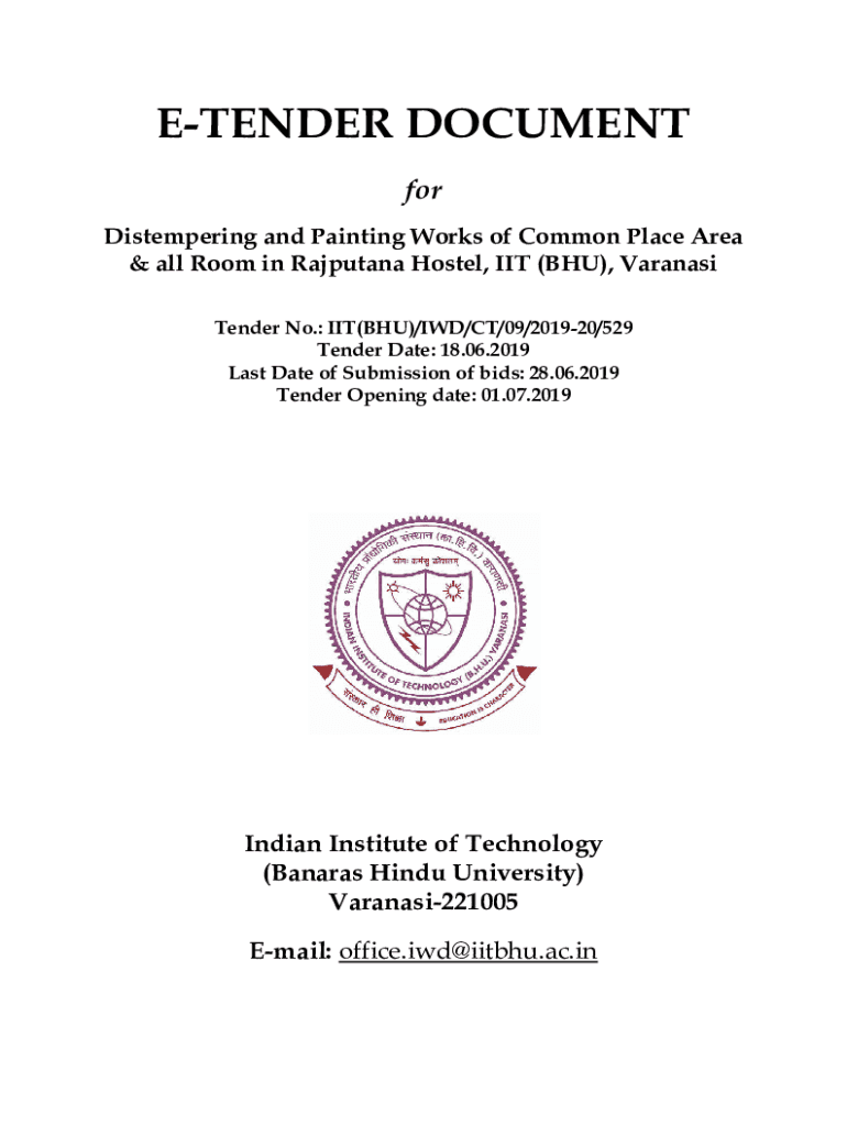 Fillable Online Tender for painting and polishing of common areas at 37 ...
