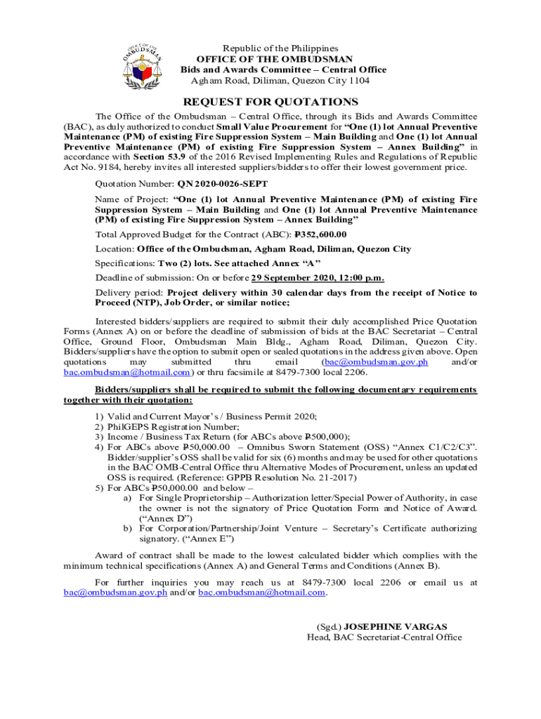 Fillable Online (BAC), as duly authorized to conduct Small Value ...