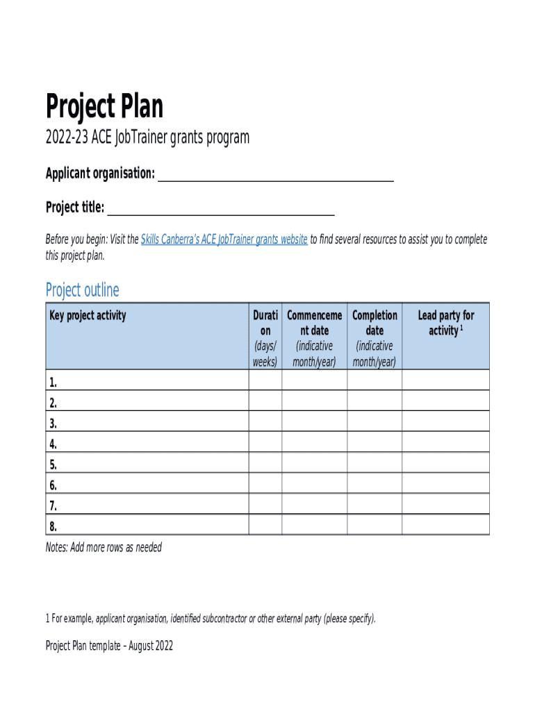 Project-Plan-template.docx Doc Template | pdfFiller
