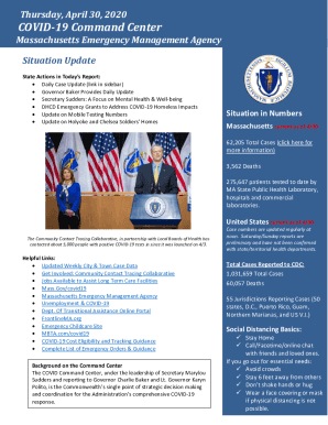 Fillable Online COVID-19 Response Command Center daily situation report ...