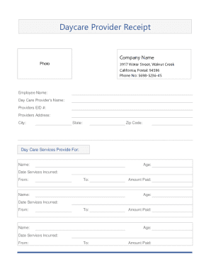 Fillable Online FREE 11+ Daycare Receipt Samples and Templates in PDF ...