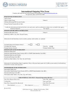 Fillable Online International Outgoing Wire Form Fax Email Print ...
