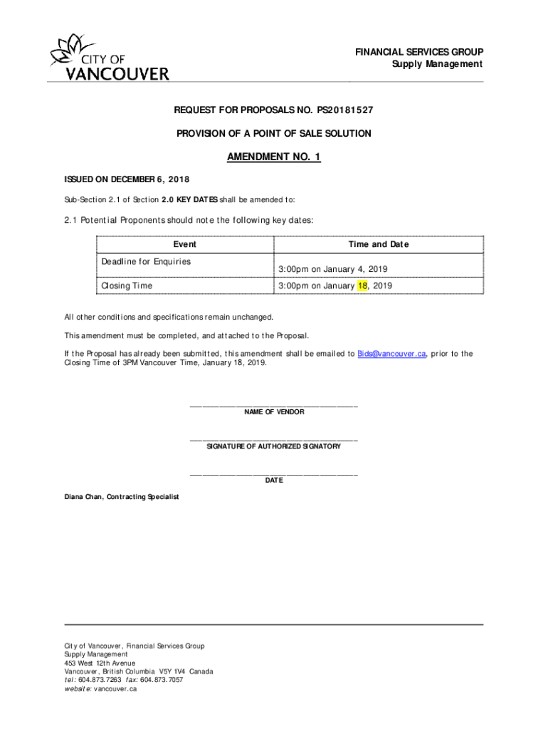 Fillable Online bids vancouver Sub-Section 2 Fax Email Print - pdfFiller